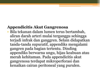 Apendisitis akut & kronik | PPTX