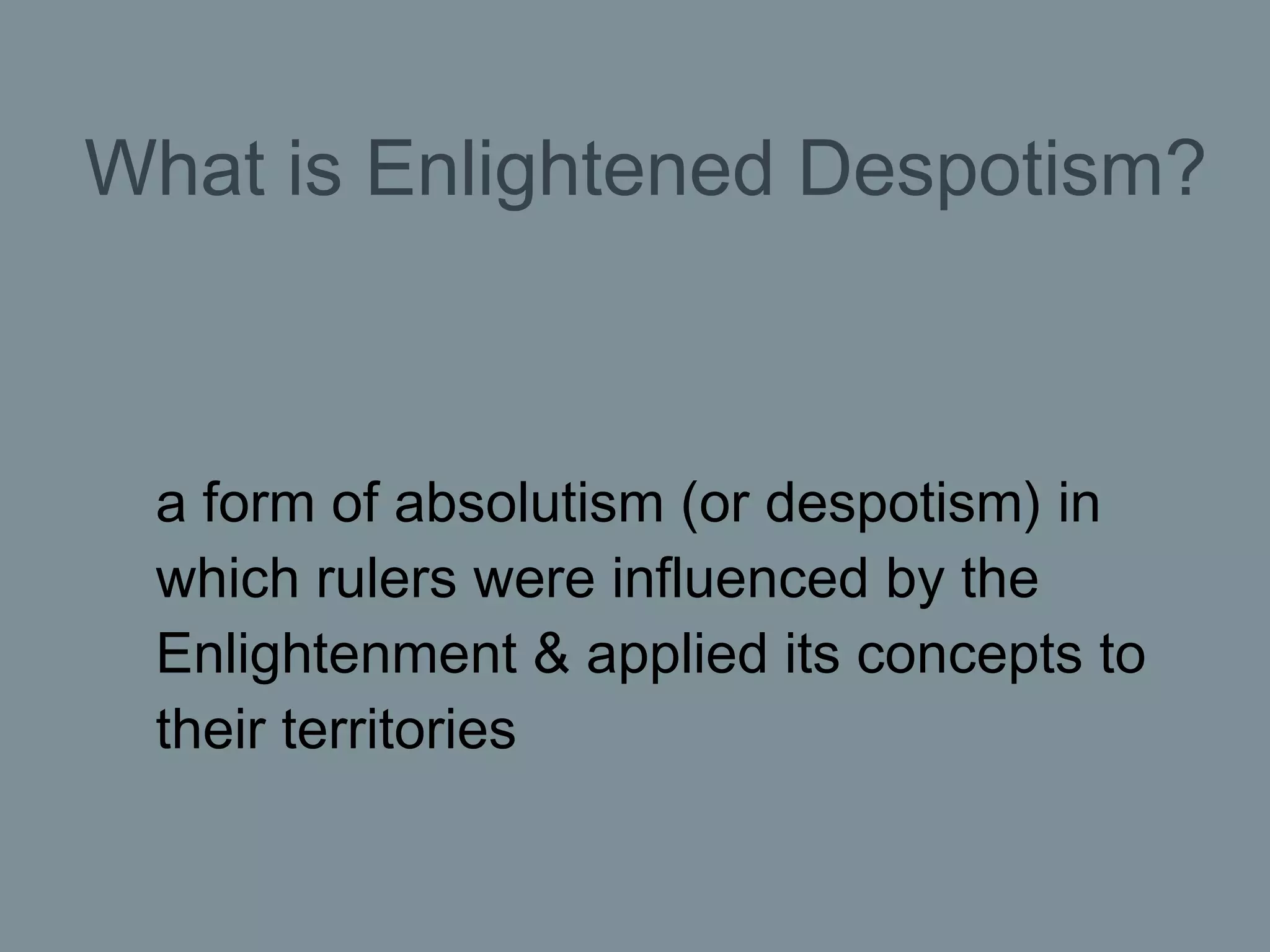 AP Enlightened Despotism | PPT