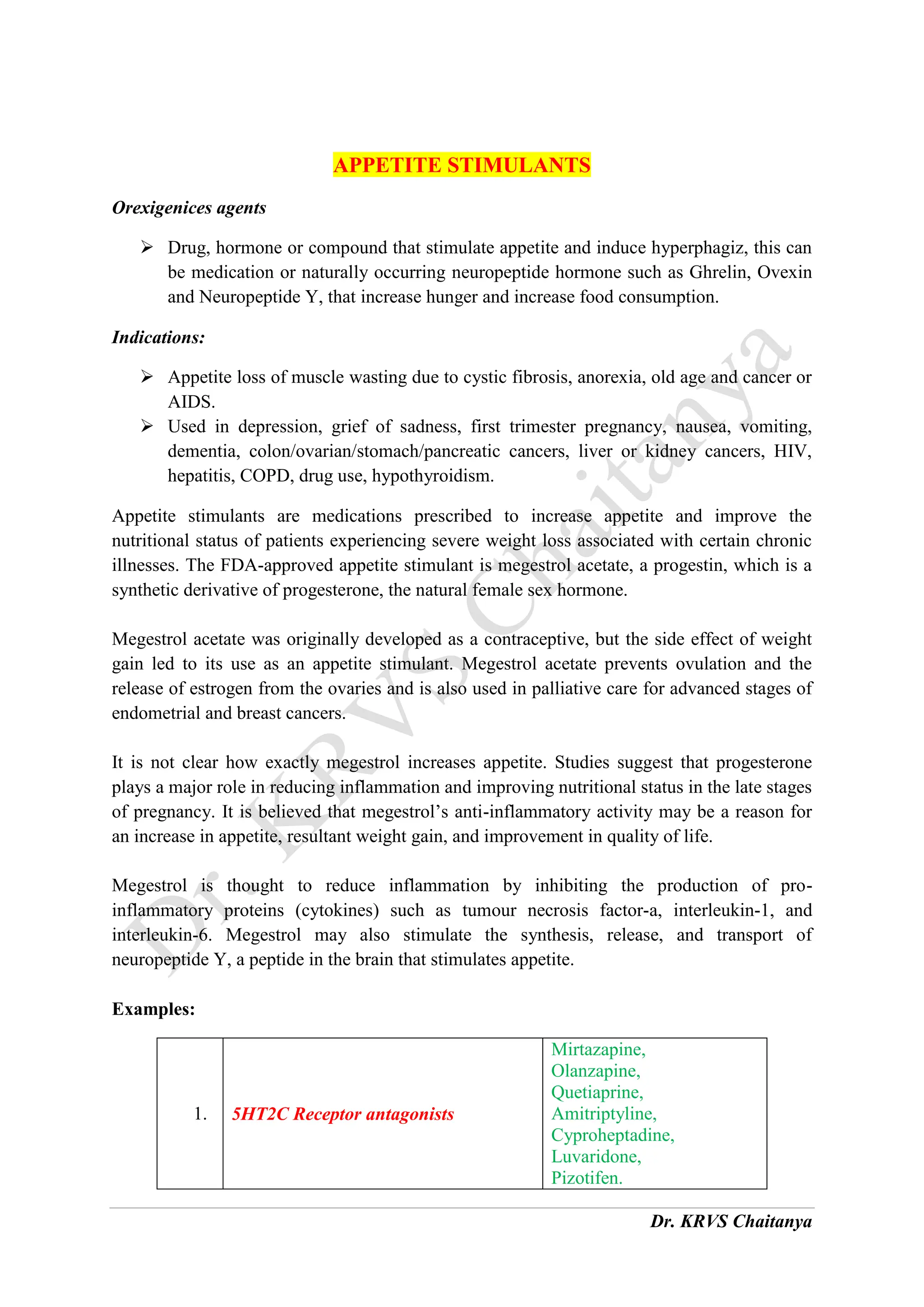 Appeptite stimulants and suppresents.pdf | Endocrine and Metabolic ...