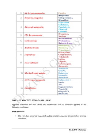 Appeptite stimulants and suppresents.pdf | Endocrine and Metabolic ...