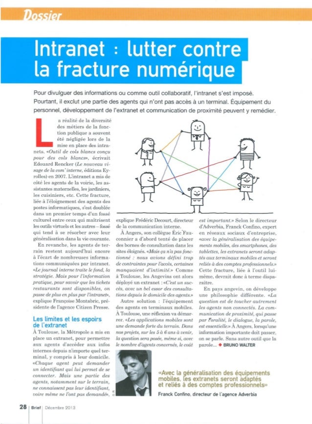 Intranet Lutter Contre La Fracture Numérique Brief Décembre 2013