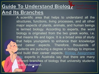 A perfect guide to understand biology | PPT