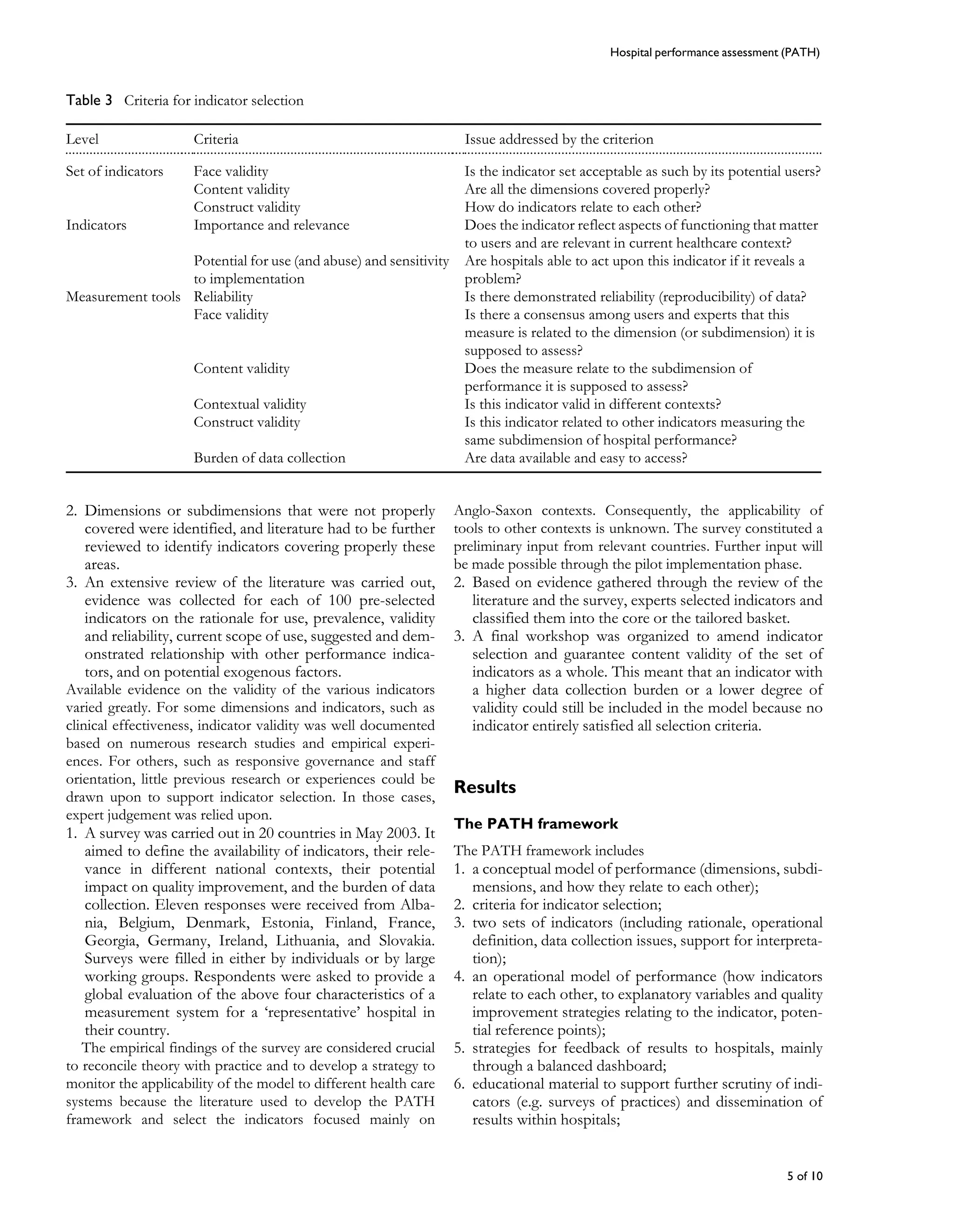 A Performance Assessment Framework For Hospital | PDF | Healthcare Industry | Industries