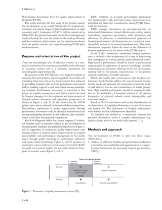 A Performance Assessment Framework For Hospital | PDF