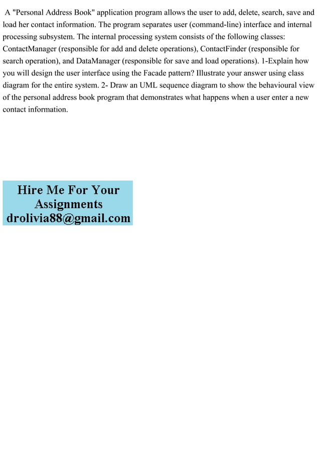 A Personal Address Book application program allows the user to add,.pdf