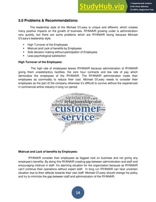 A Personality Analysis Of Michael O Leary CEO Of RYANAIR | PDF