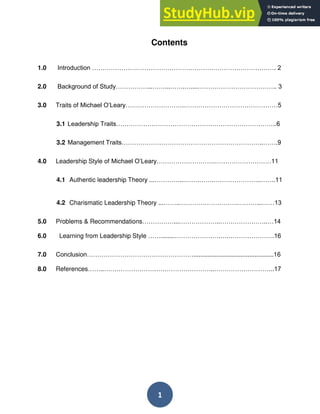 A Personality Analysis Of Michael O Leary CEO Of RYANAIR | PDF