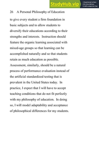 A Personal Philosophy Of Education | PDF