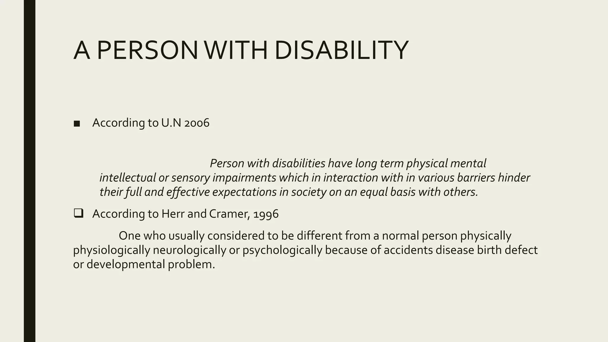 A person with disabilities | PPTX