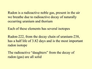 A perspective on risks from radon higson | PPT
