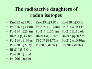 A perspective on risks from radon higson | PPT