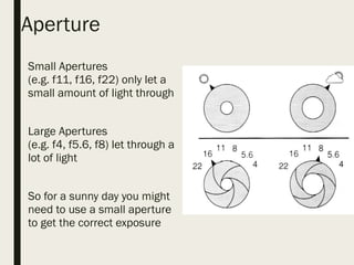 Aperture, exposure and depth of field | PPT