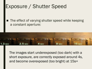 Aperture, exposure and depth of field | PPT