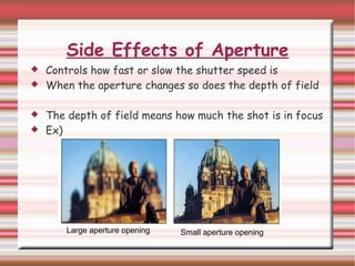 Aperture presentation | PPT | Photography | Arts and Crafts