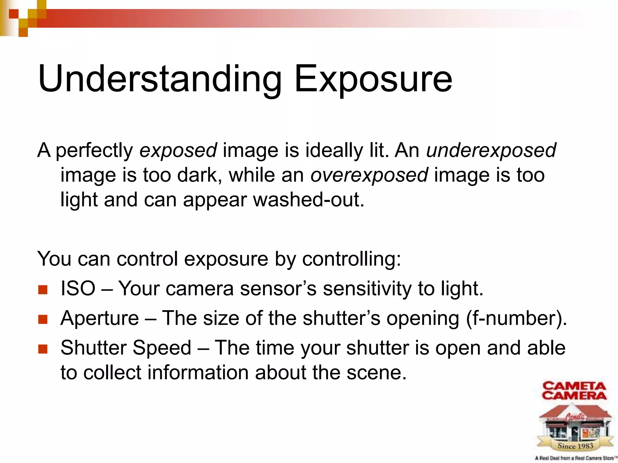 Using Aperture and Shutter Priority Modes on Your DSLR | PPT