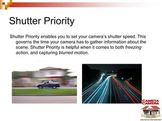 Using Aperture and Shutter Priority Modes on Your DSLR | PPT