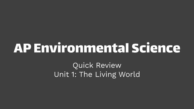 AP Environmental Science Quick Review Unit 1.pdf