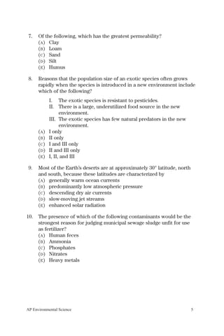 Apes sample mc_ques | PDF | Indoor Environmental Quality | Home & Garden