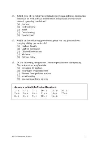 Apes sample mc_ques | PDF | Indoor Environmental Quality | Home & Garden