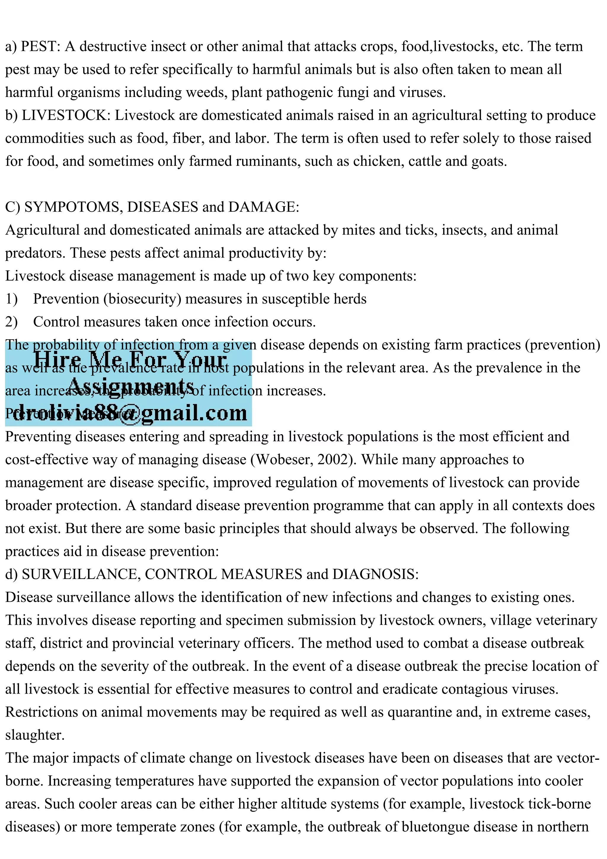 a) PEST A destructive insect or other animal that attacks crops, fo.pdf