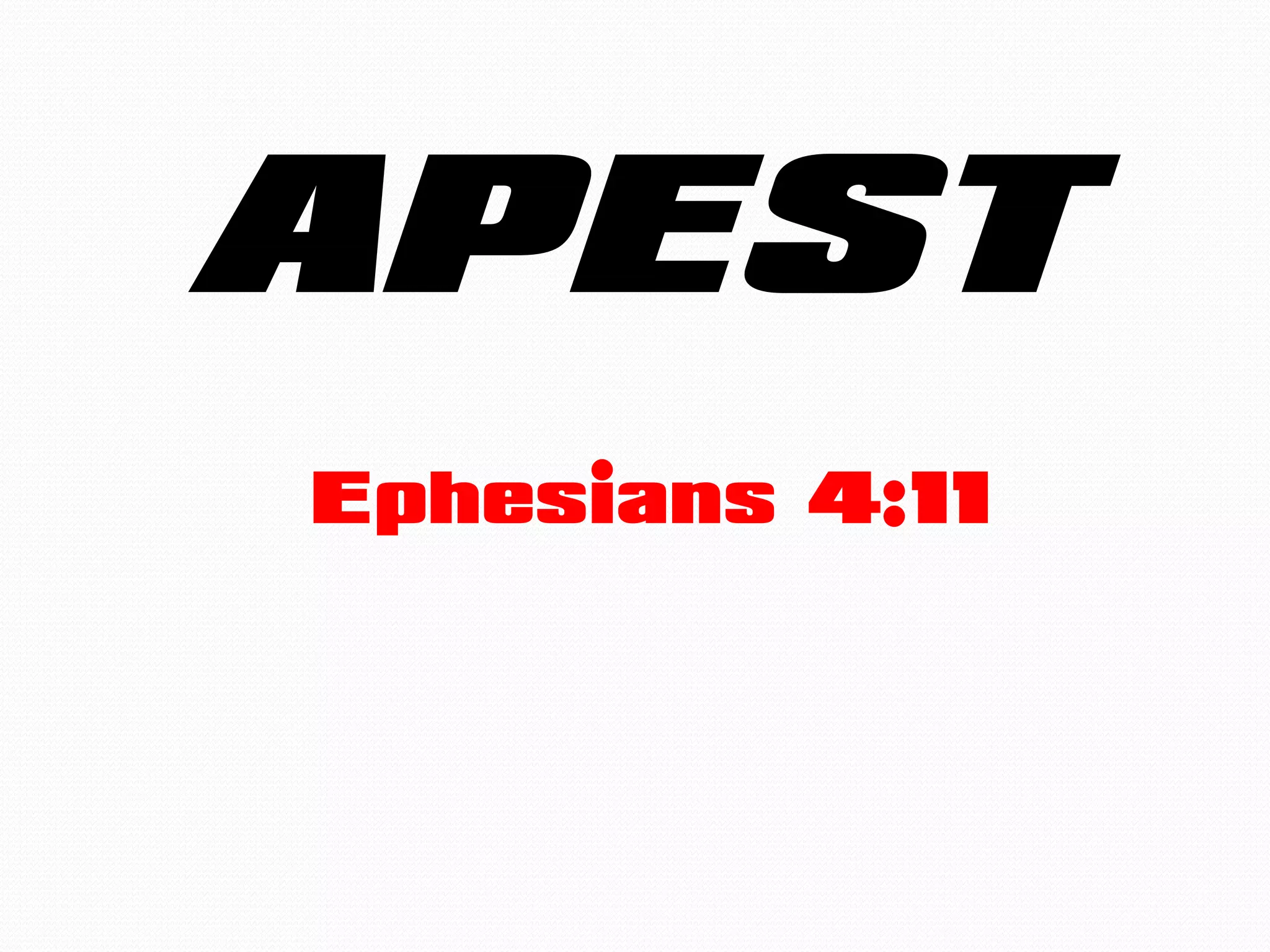 Five Fold Ministry of APEST 2 | PPT