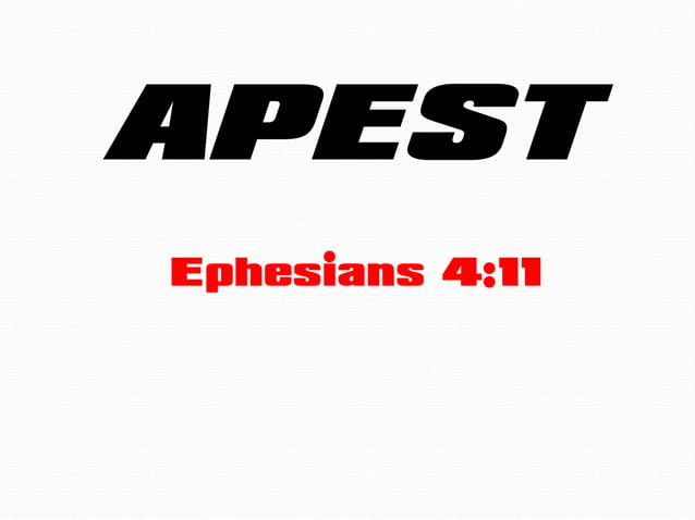 Five Fold Ministry of APEST 2 | PPT