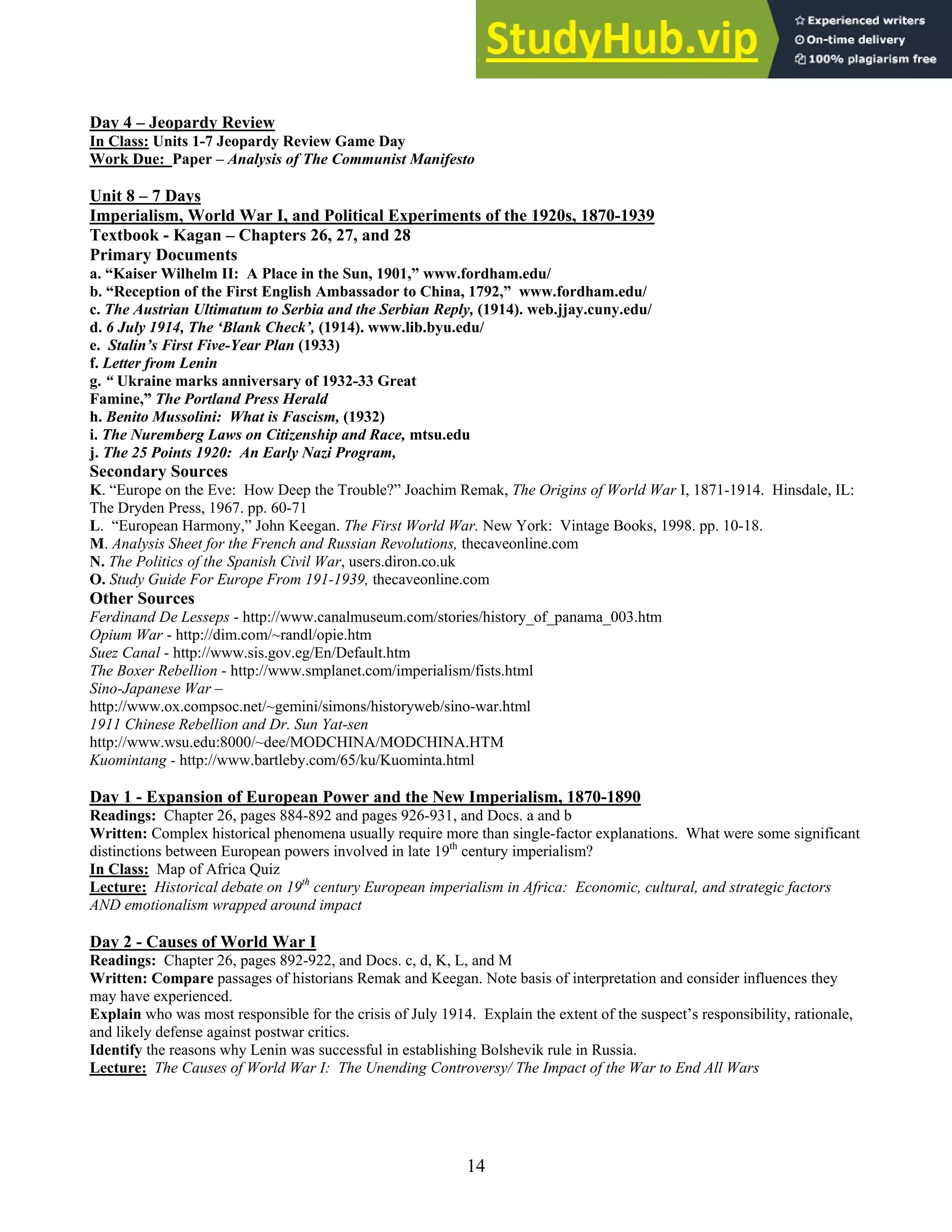 AP European History Course Description | PDF