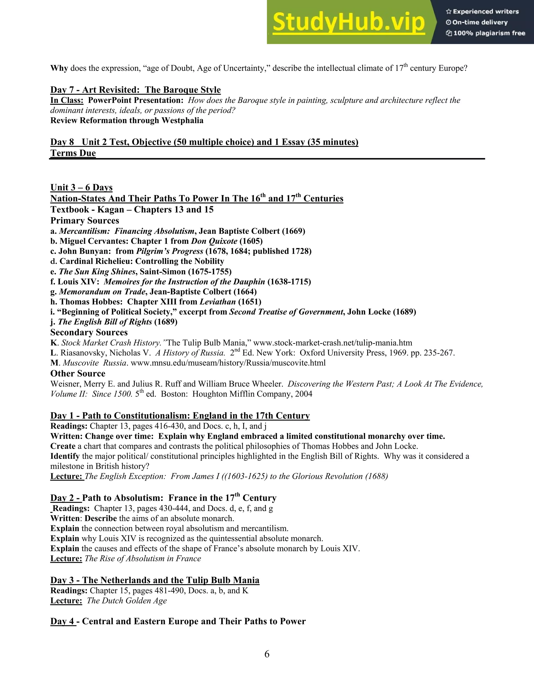 AP European History Course Description | PDF