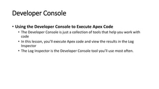 Apex code (Salesforce) | PPTX