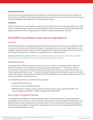 Dell APEX Cloud Platform for Red Hat OpenShift: An easily deployable ...