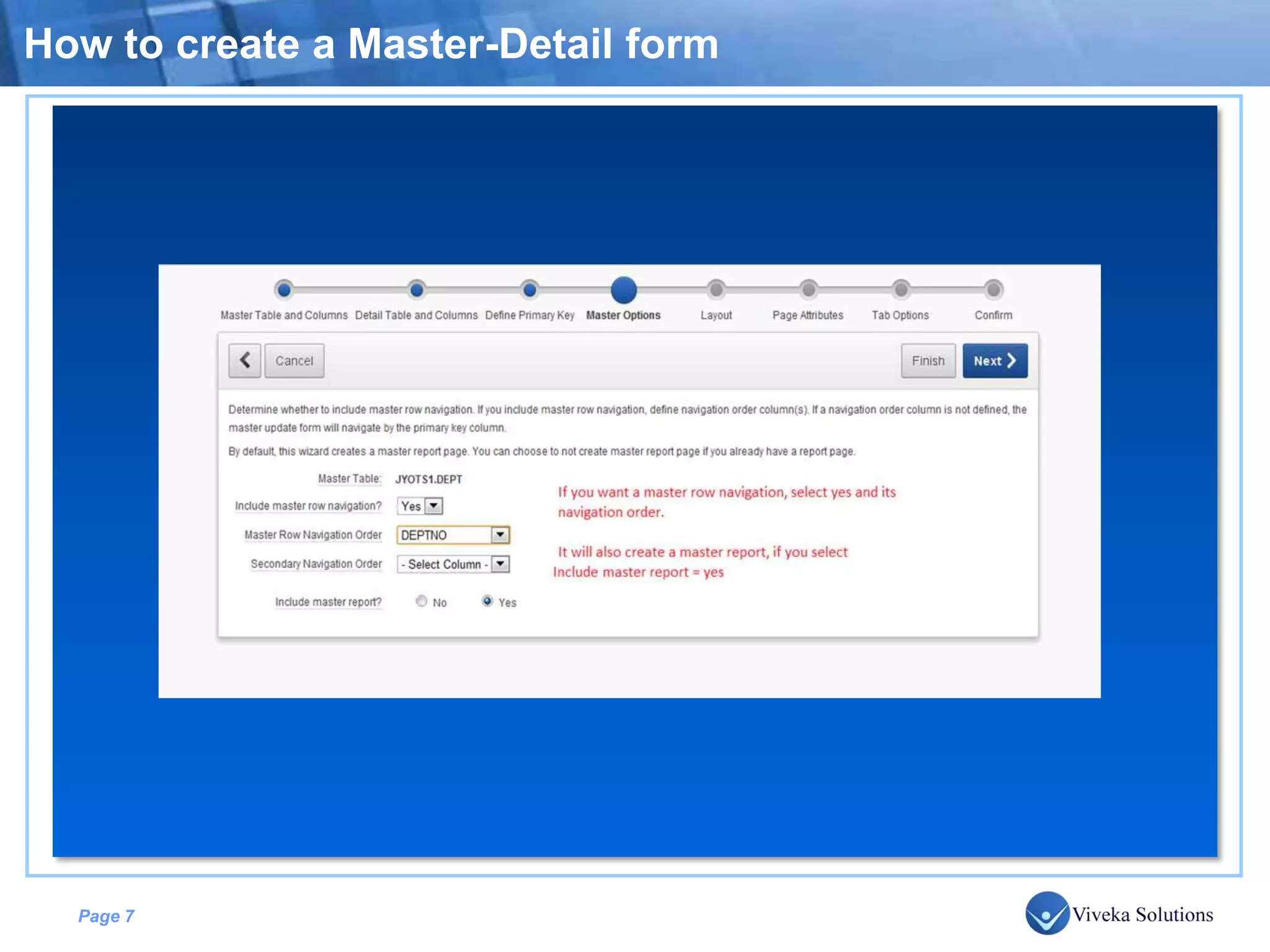 Apex - How to create a master detail form | PPTX