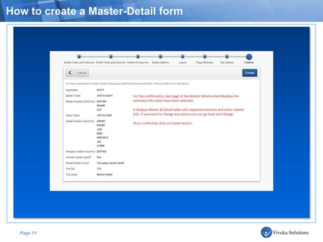 Apex - How to create a master detail form | PPT