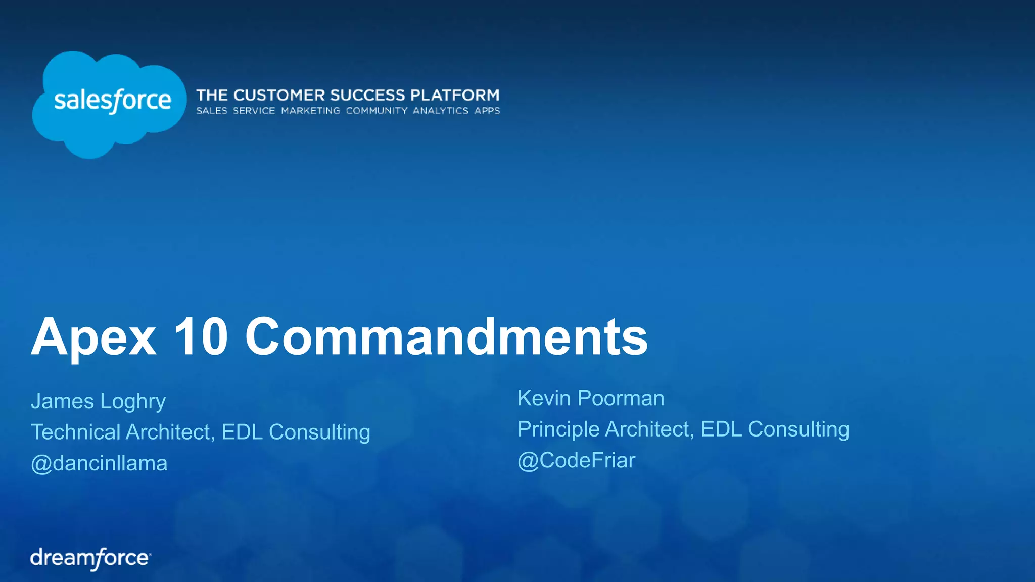 Apex 10 commandments df14 | PPTX