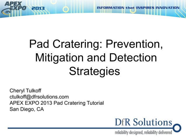 Pad Cratering: Prevention, Mitigation and Detection Strategies | PDF ...