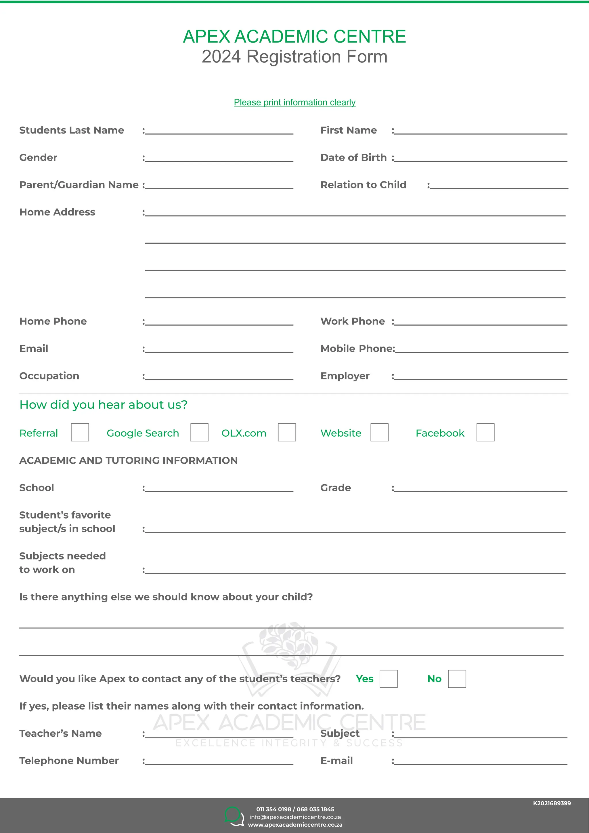 Apex Academic Centre - Registration Form.pdf