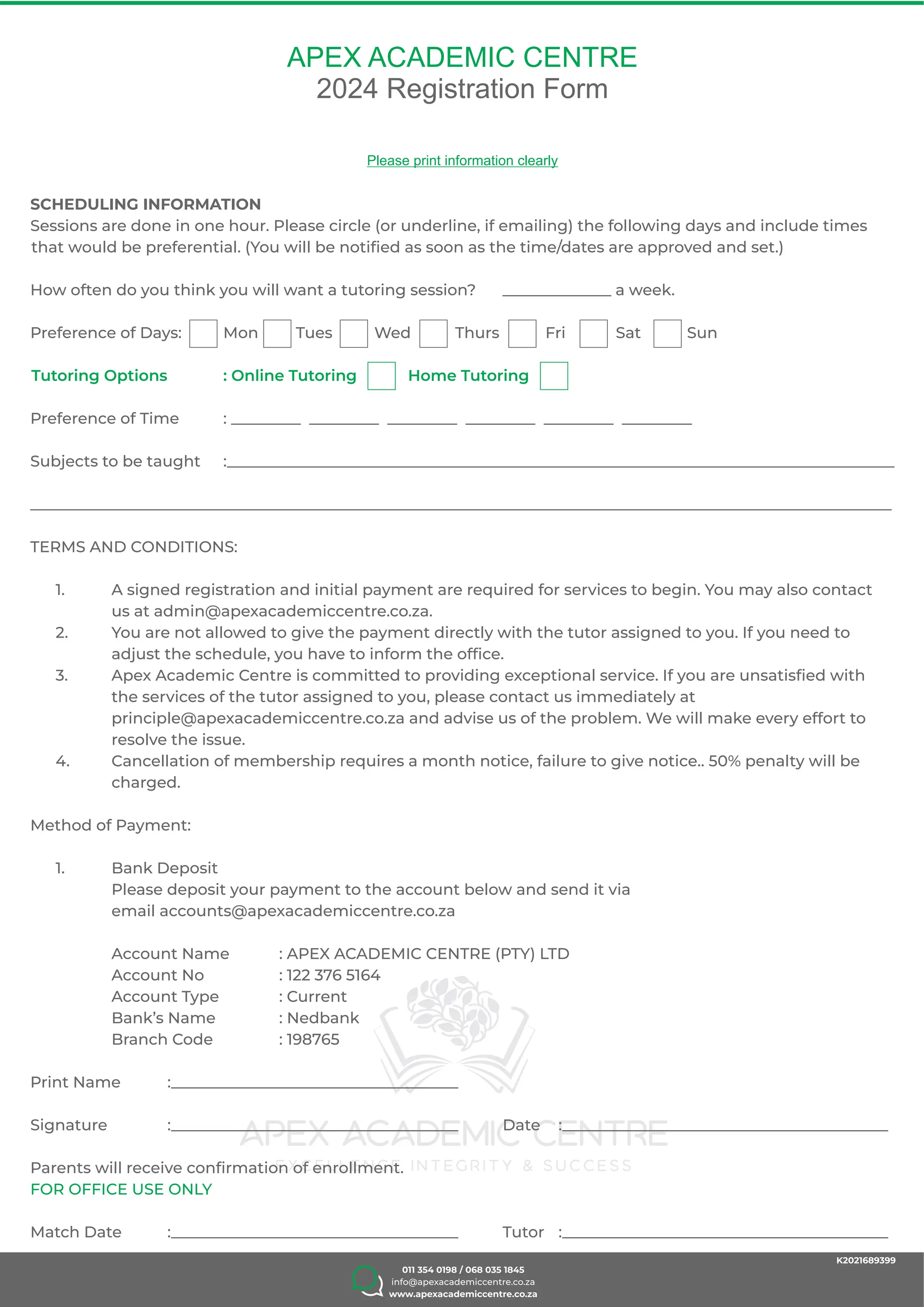 Apex Academic Centre - Registration Form.pdf