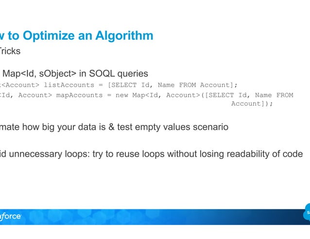 Apex Algorithms: Tips and Tricks (Dreamforce 2014) | PPT