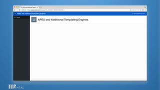 APEX and additional Templating Engines | PDF