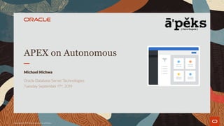 Oracle APEX, Oracle Autonomous Database, Always Free Oracle Cloud Services | PPT