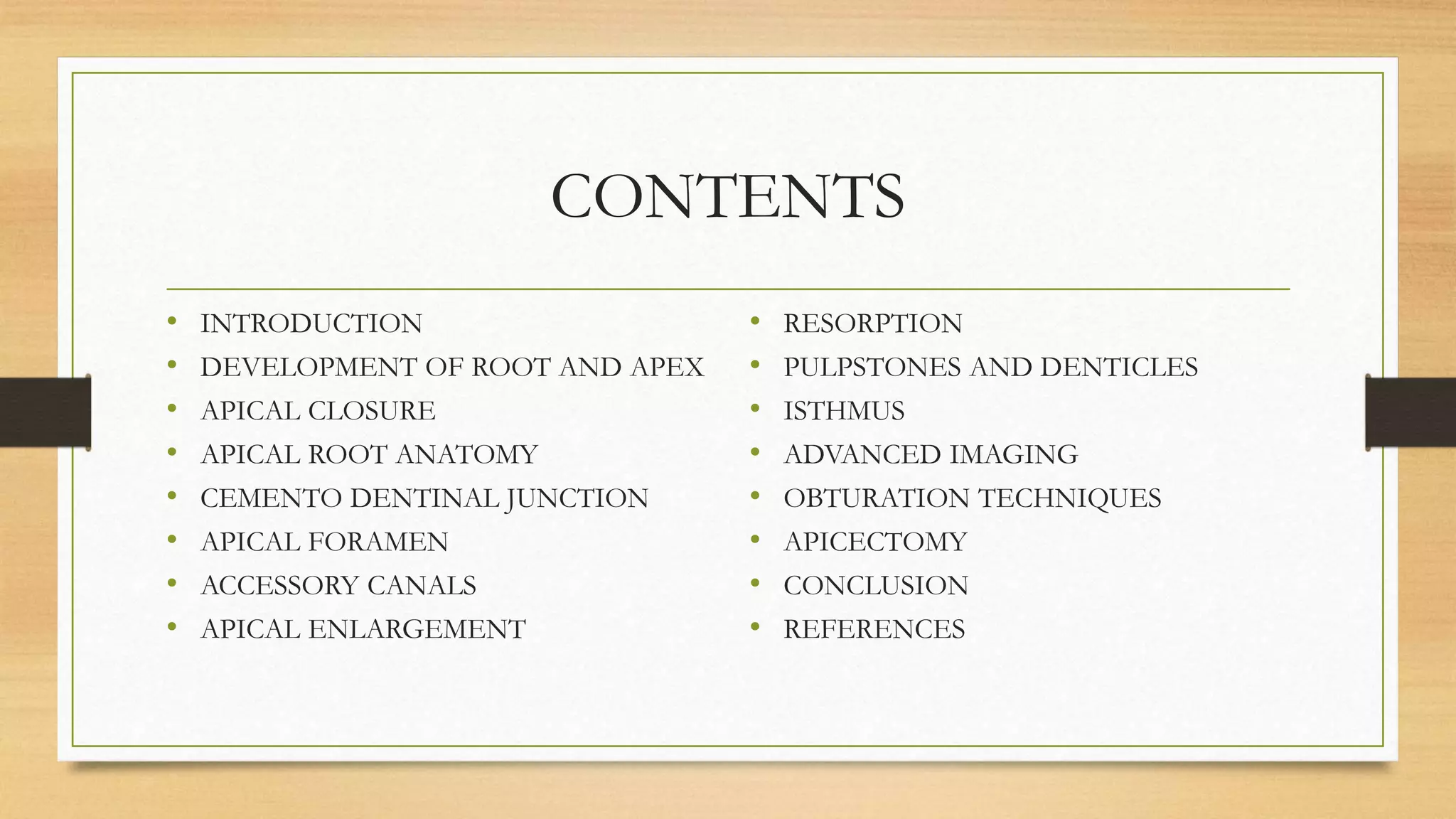 Apex and its significance in endodontics | PPTX