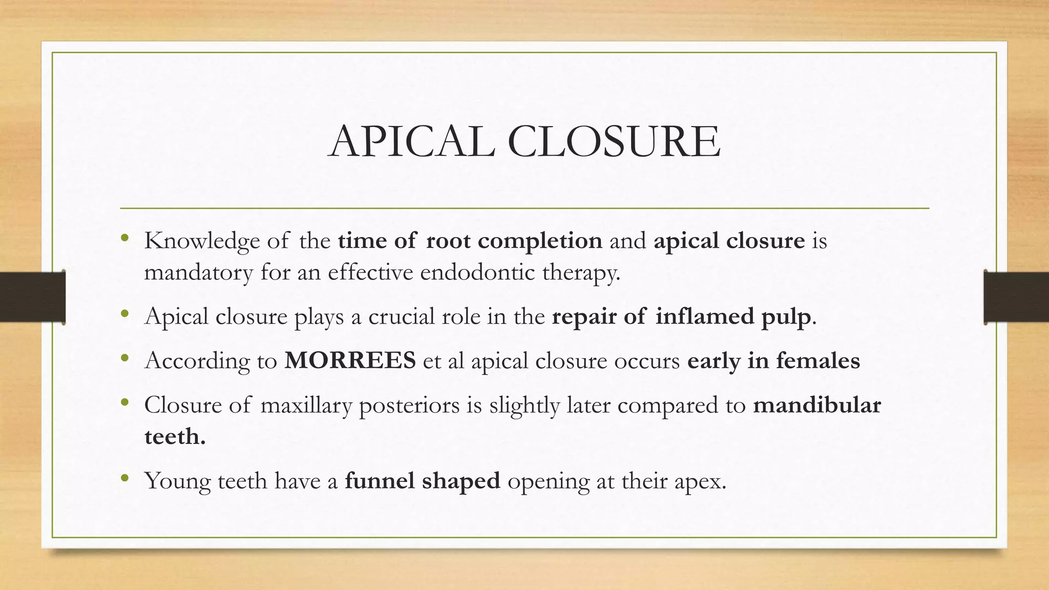 Apex and its significance in endodontics | PPTX