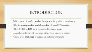 Apex and its significance in endodontics | PPTX