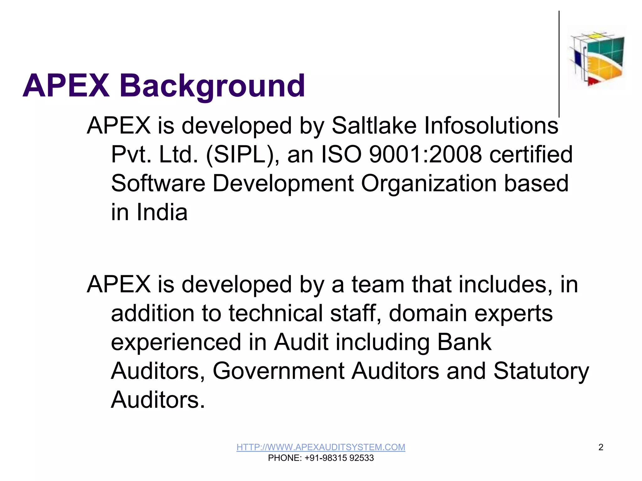 Apex Audit System - Scheduling Issues | PPSX