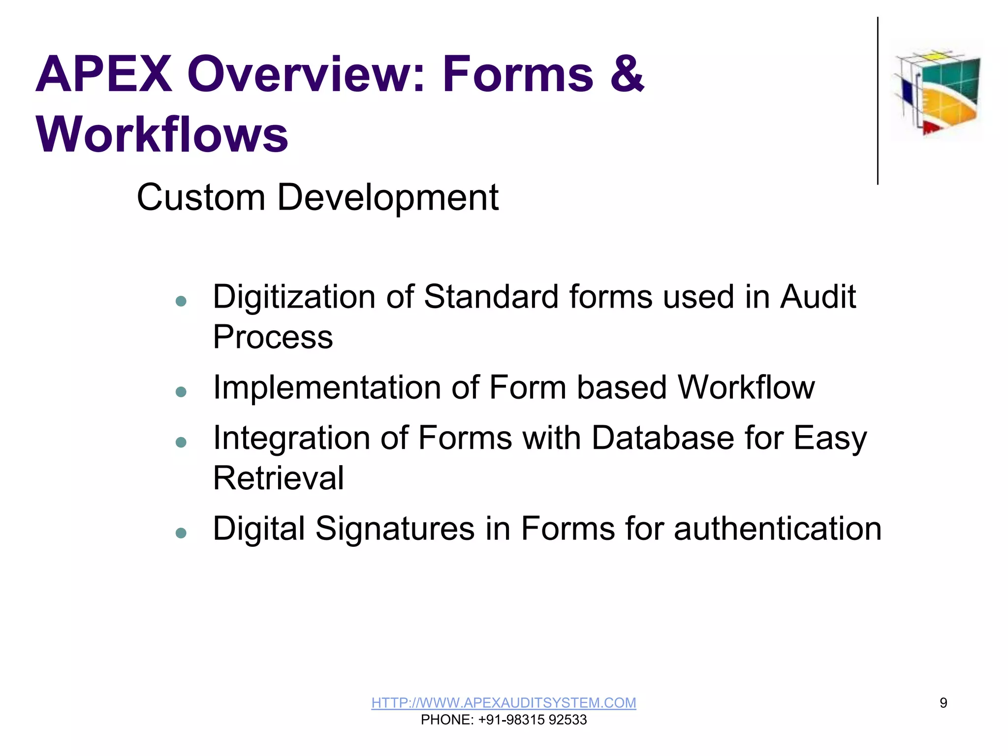 Apex Audit System - Scheduling Issues | PPSX
