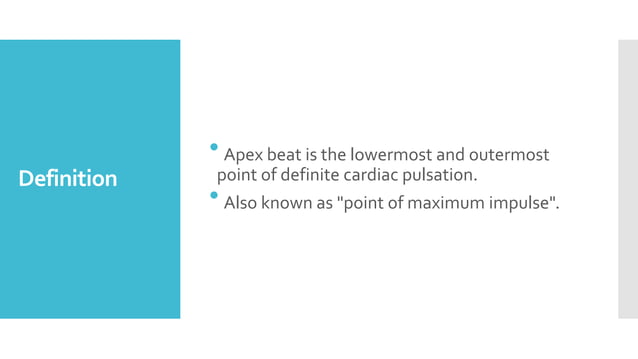 Apex beat | PPTX | Heart and Cardiovascular Diseases | Diseases and ...