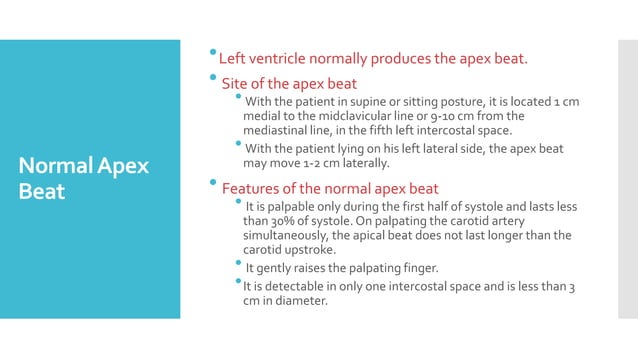 Apex beat | PPTX | Heart and Cardiovascular Diseases | Diseases and ...