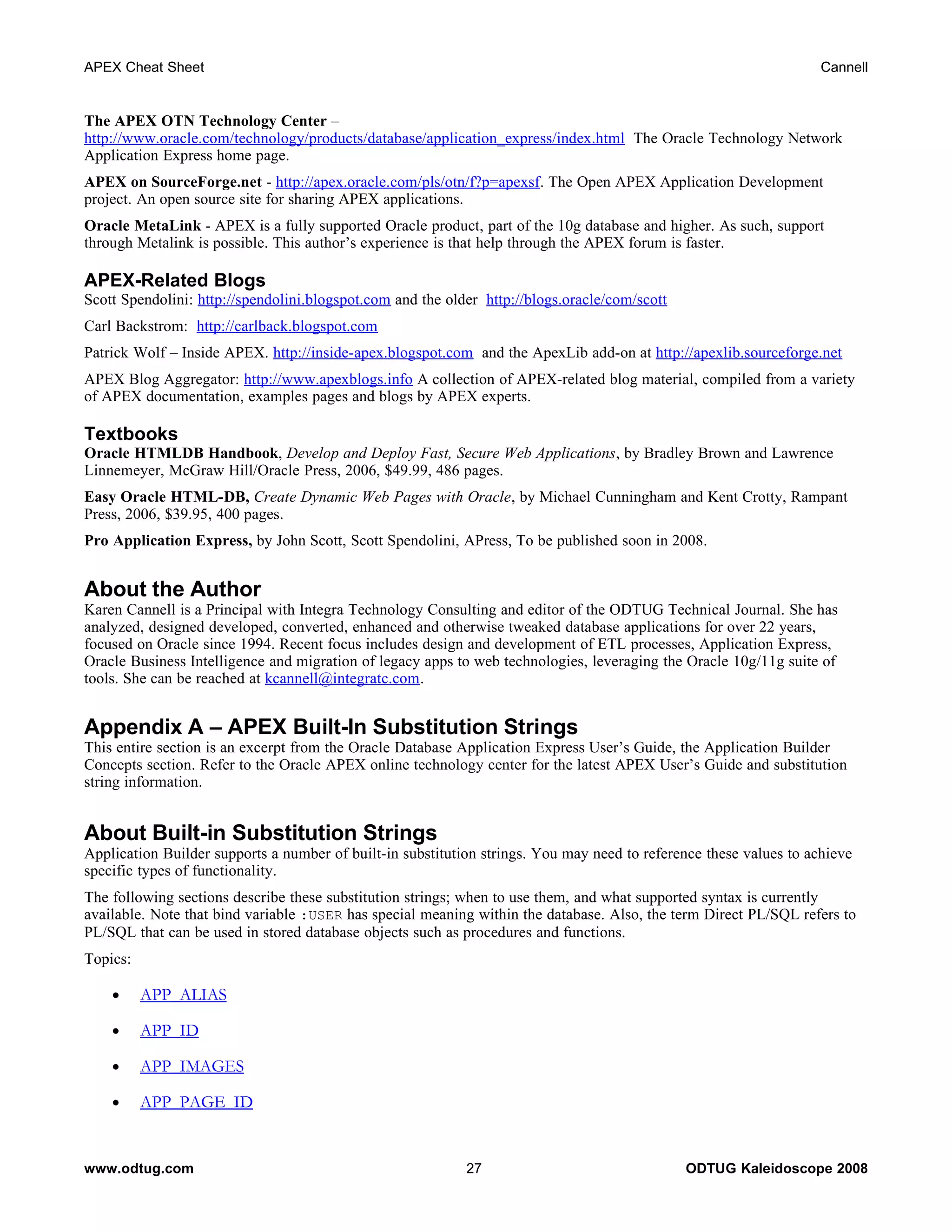 Apex cheat sheet 3 | PDF