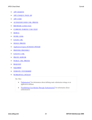 Apex cheat sheet 3 | DOC