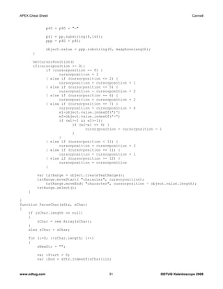 Apex cheat sheet 3 | DOC