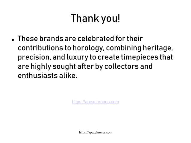 Apex Chronos Top Luxury Watch Brands 2024.ppt